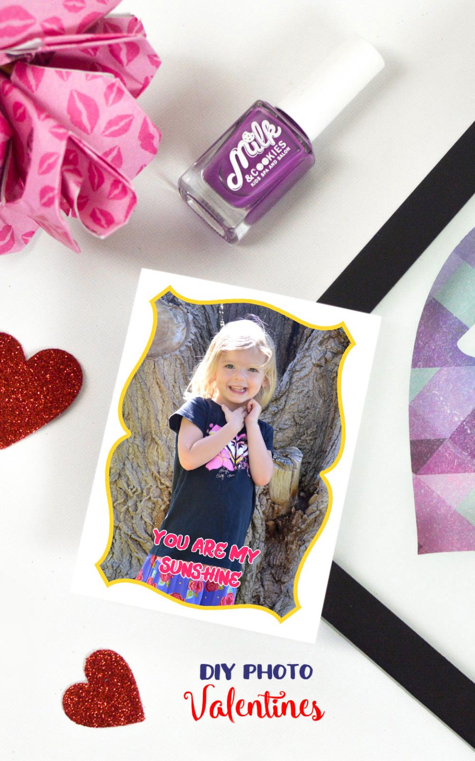 DIY Kids Photo Valentines + Printables